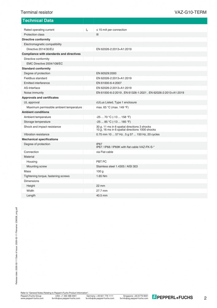 VAZ-G10-TERM technical documentation, page 2