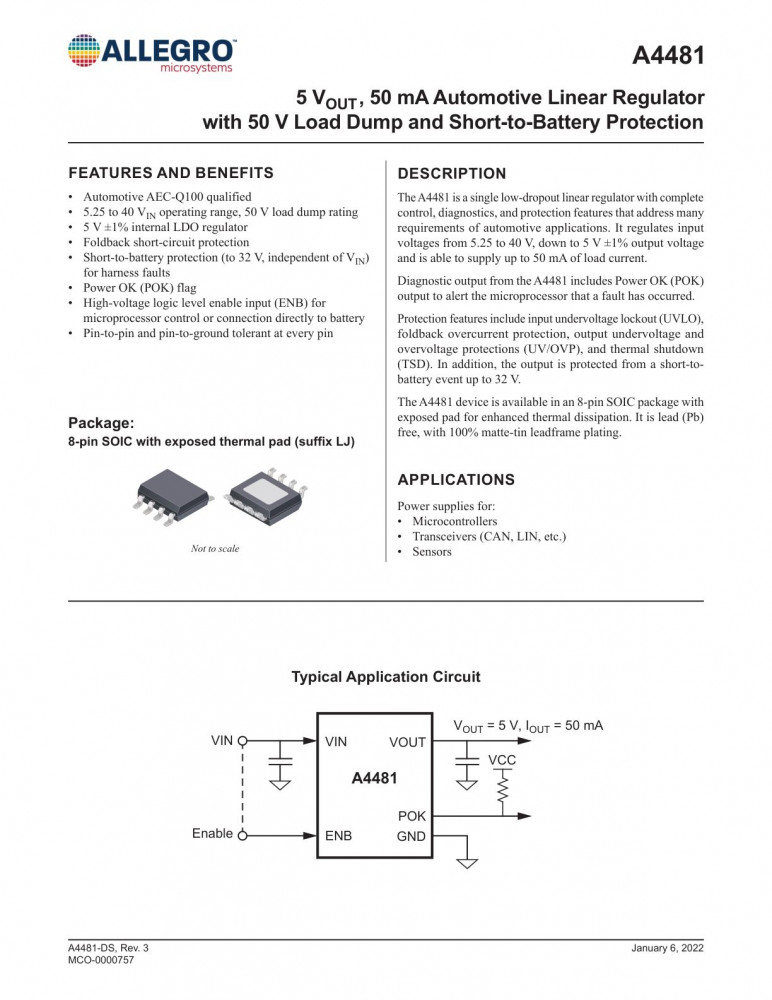 A4481KLJTR-T datasheet page 1