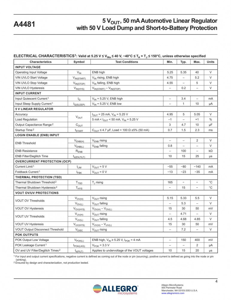 A4481KLJTR-T datasheet page 4