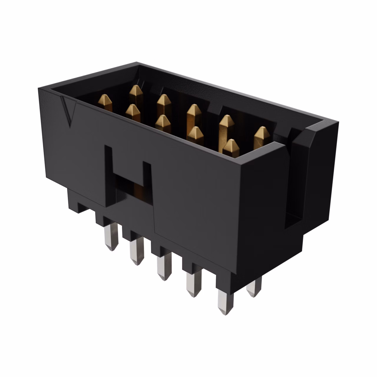 2.00mm Pitch, Milli-Grid PCB Header, Dual Row, Vertical, Through Hole, Shrouded, 10 Circuits, 0.38µm Gold (Au) Plating, 2.50mm Tail Length, Single Side Slot, Center Friction Lock, Tube for sale