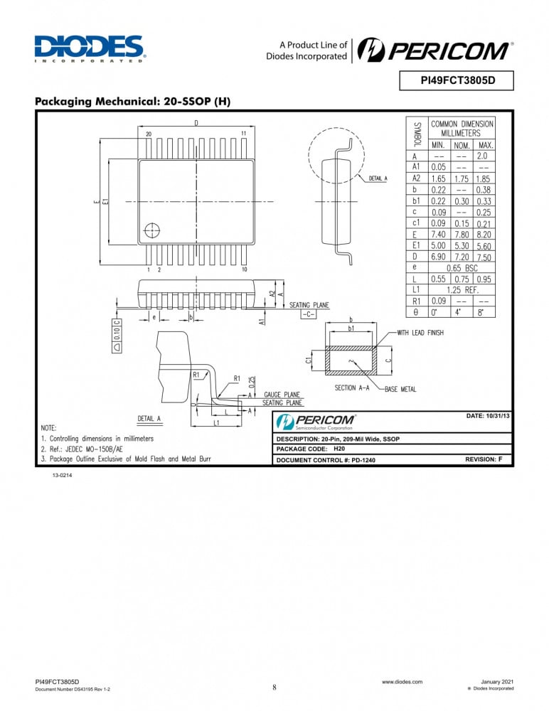 PI49FCT3805CQEX datasheet page 8