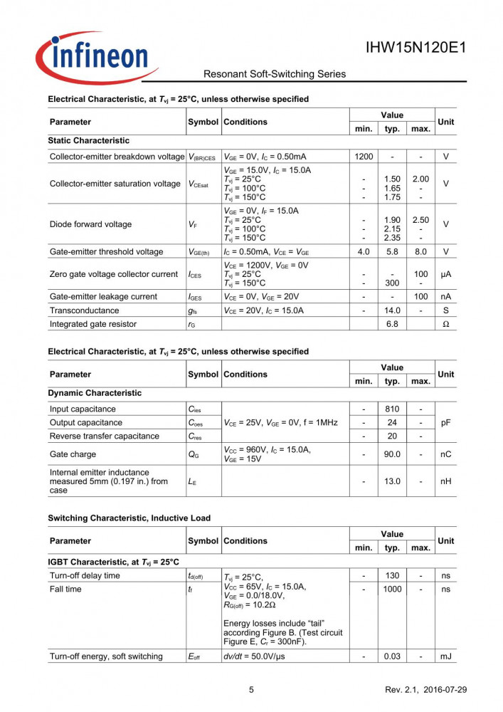 IHW15N120E1 datasheet page 5