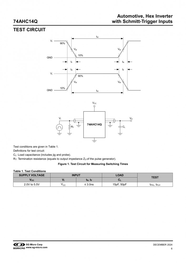 74AHC14Q datasheet page 6