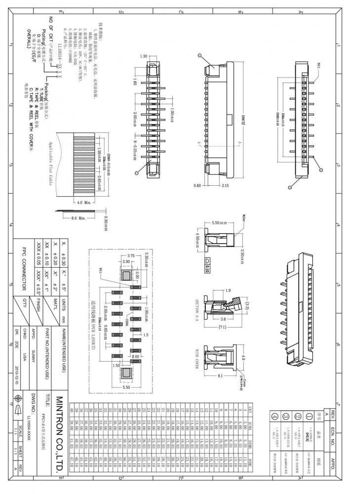 MINTRON LL10554-40 technical document
