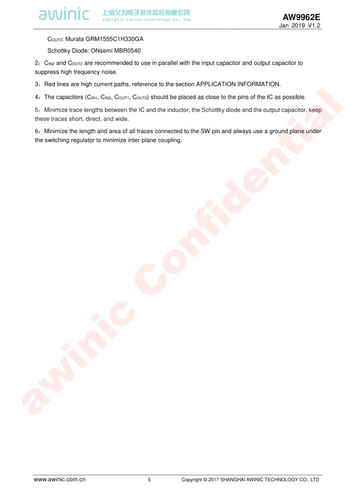 AW9962EDNR datasheet page 5