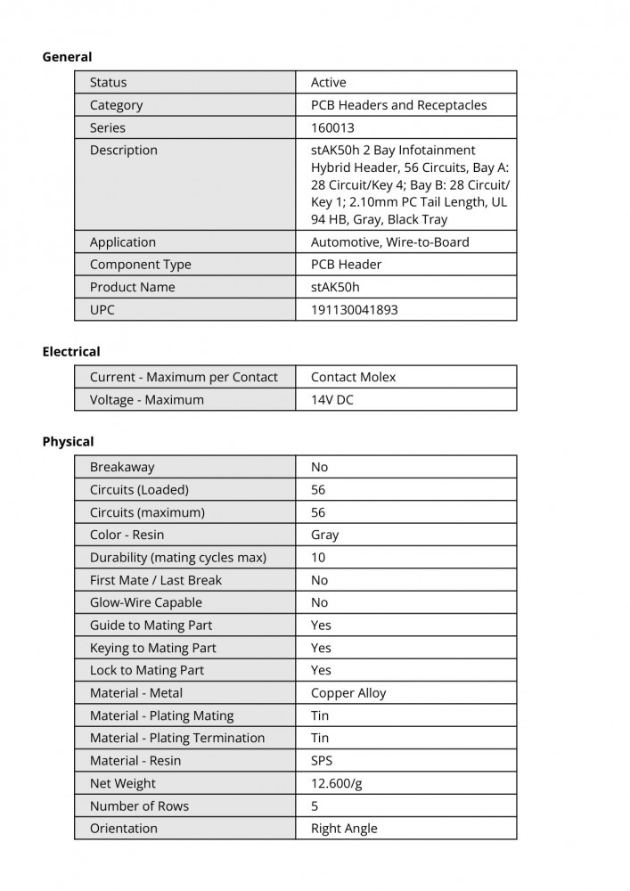 MOLEX 1600132641 technical document image 2