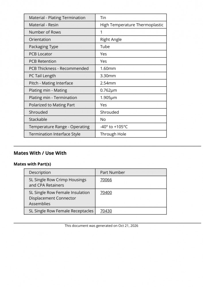 MOLEX 705510089 technical document preview, page 3