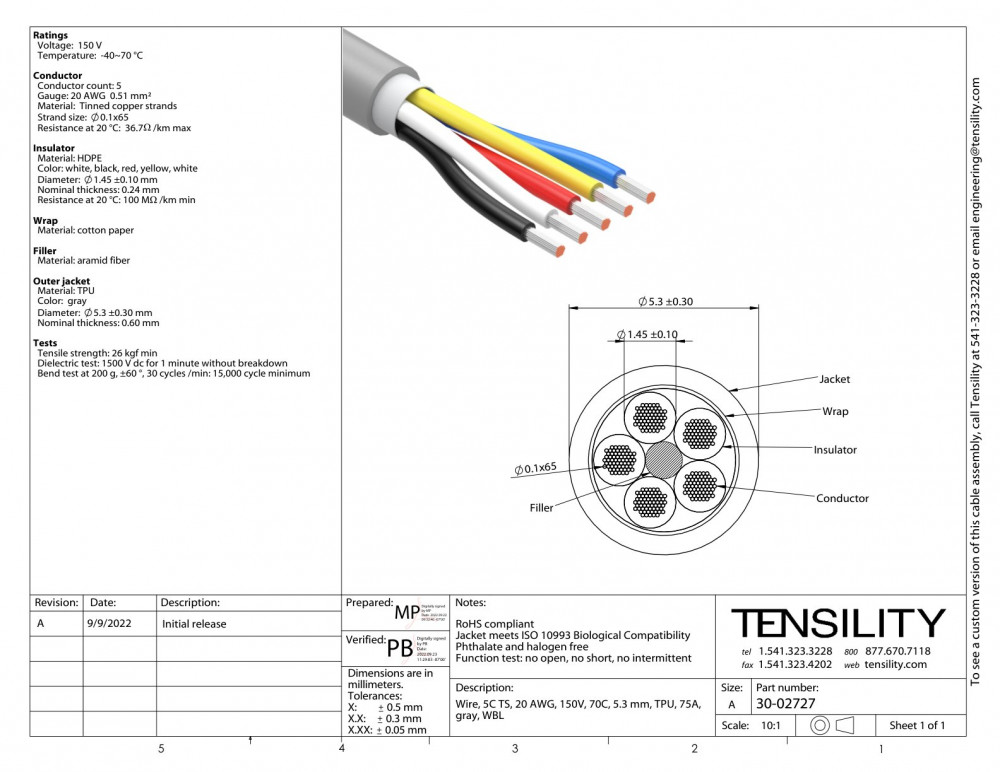 30-02727 cable specification drawing
