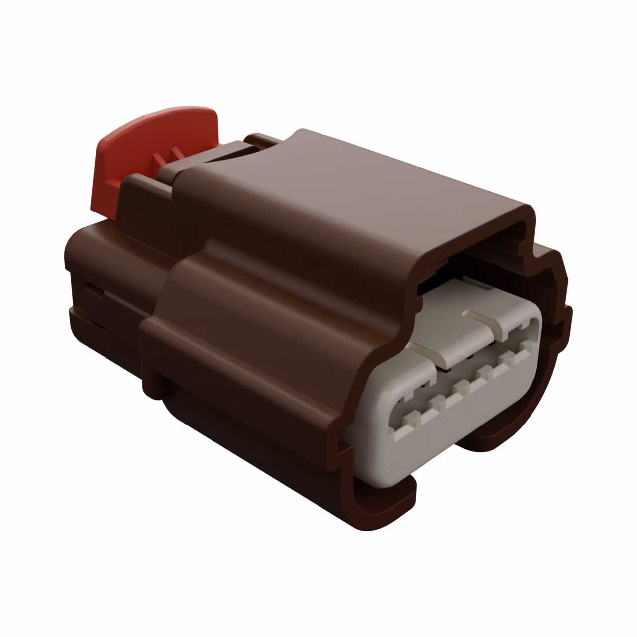 2.54mm MX64 Sealed Single Row Crimp Housing, GET Terminal, Brown, 6 Circuits, Key C, with CPA Lock for sale