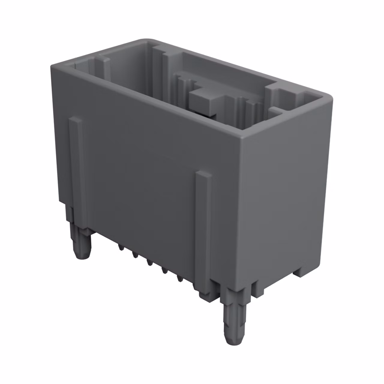 Mini50 Unsealed Vertical Header, UL 94 HB, Dual Row, 12 Circuit, Polarization Option B, Gray, Tube for sale