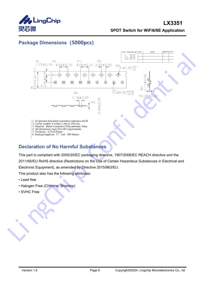 LX3351 datasheet page 9