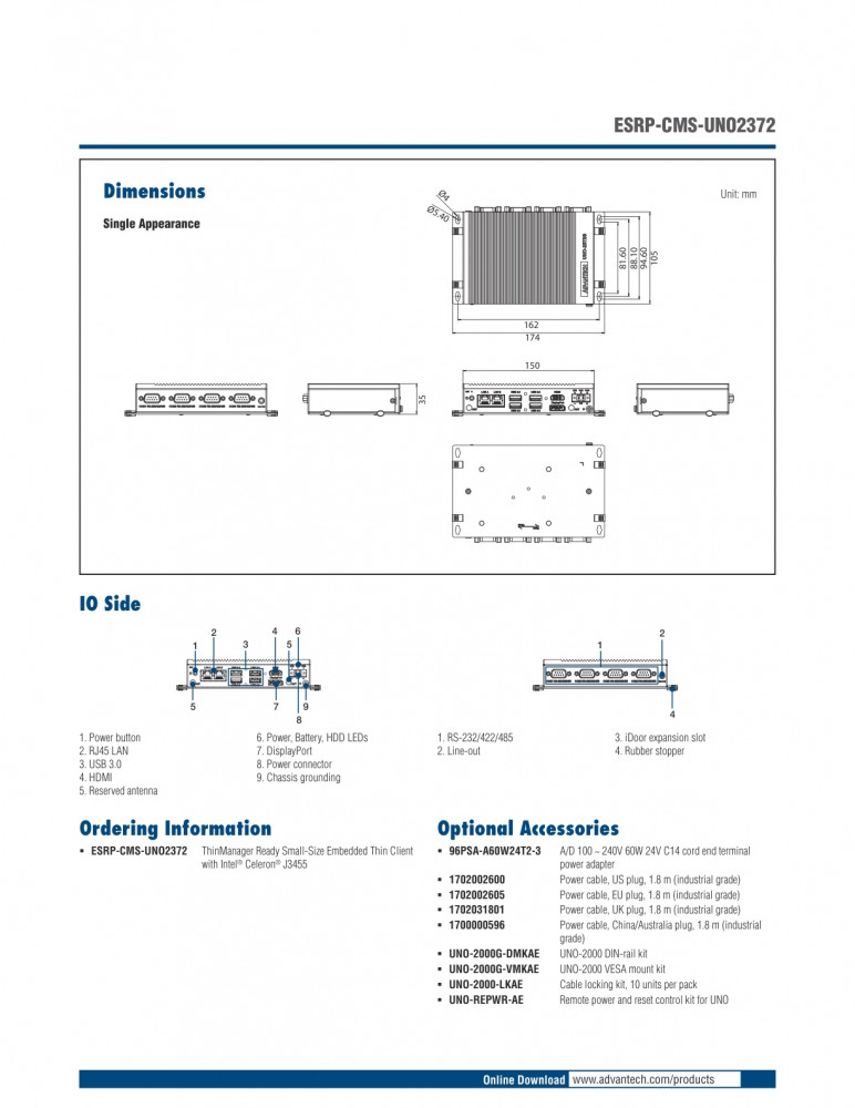 ESRP-CMS-UNO2372 product documentation page 2