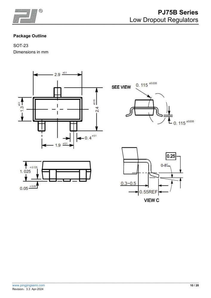 PJ75BL50SE technical document page 10