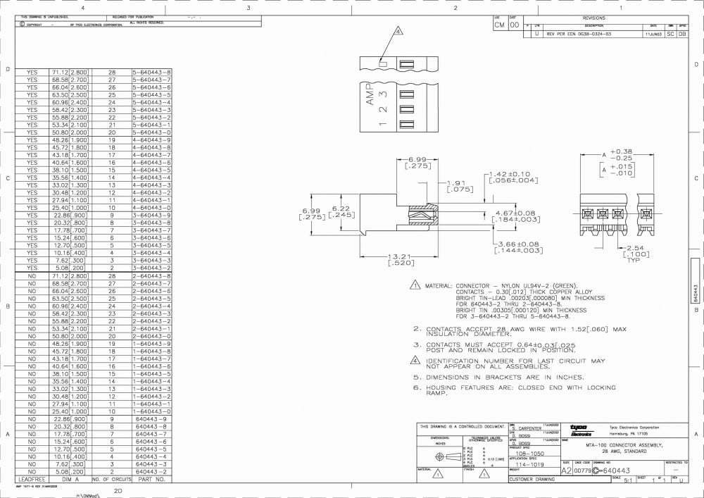 TE Connectivity 3-640443-6 technical drawing preview