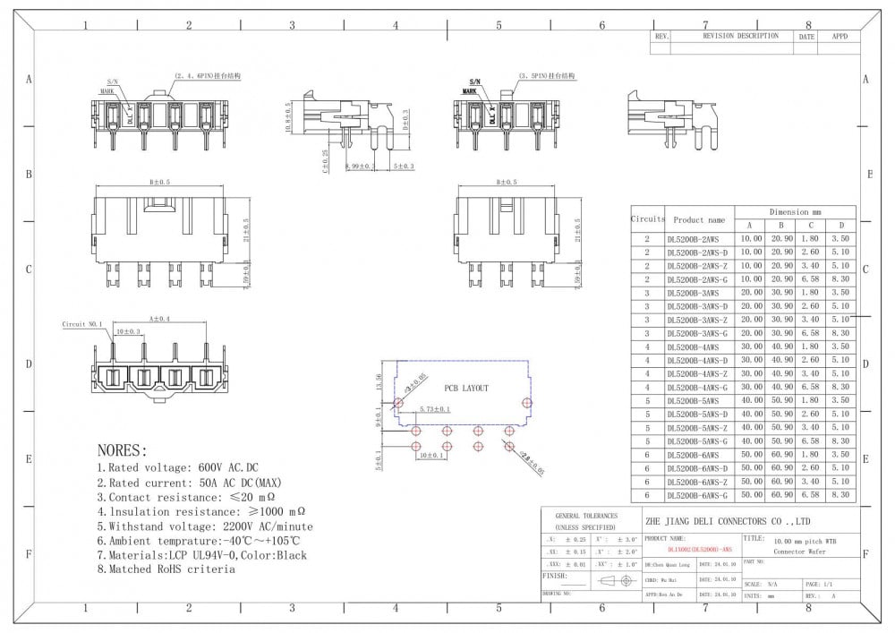 DLL DL5200B technical document page 1