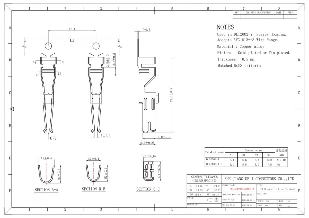 DLL DL5200B technical document page 3