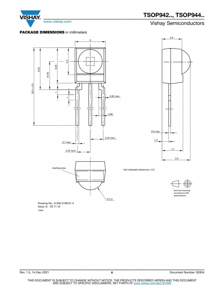 TSOP94436 datasheet page 6