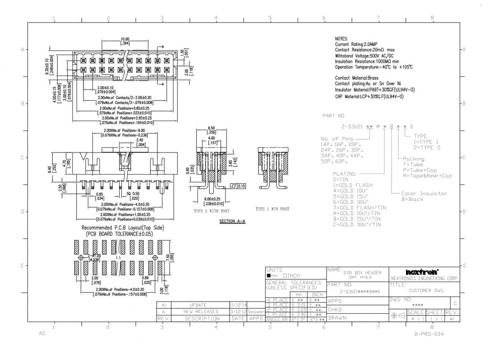 Nextron Z-S312114MBBR20 technical drawing preview
