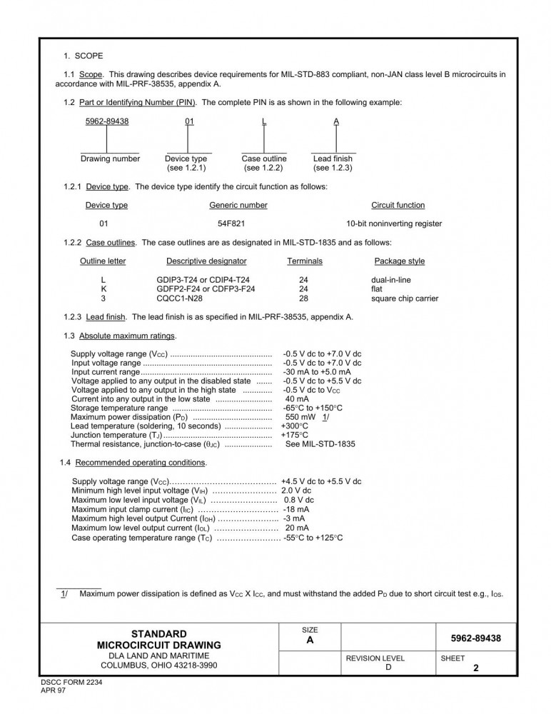 54F821/Q3A datasheet page 3