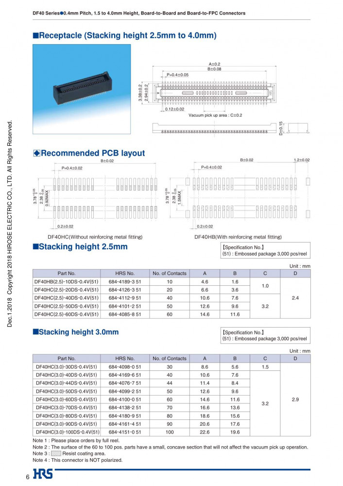 HRS DF40 series datasheet page 6