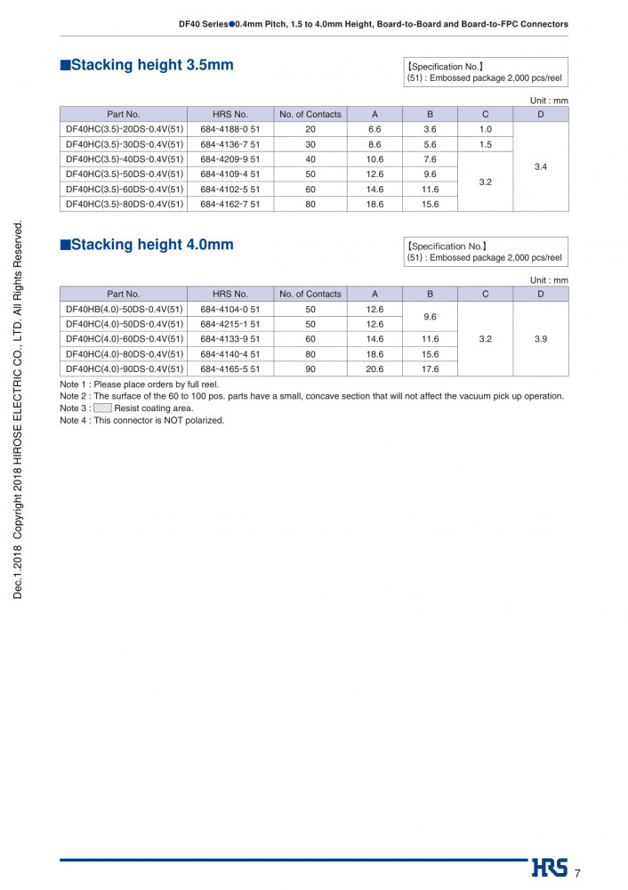 HRS DF40 series datasheet page 7
