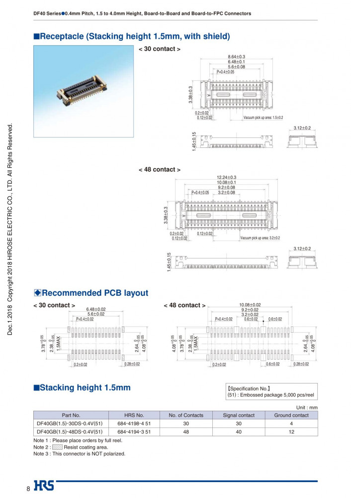 HRS DF40 series datasheet page 8