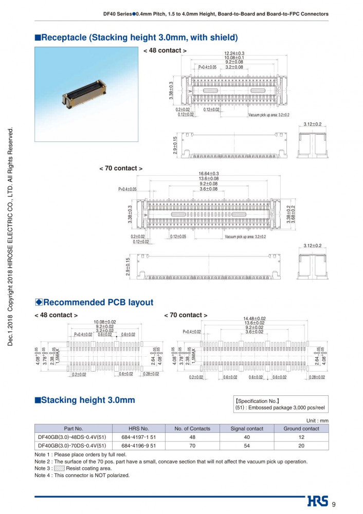 HRS DF40 series datasheet page 9