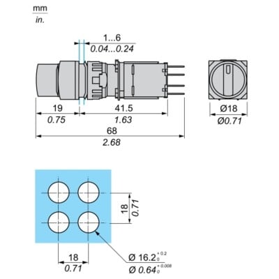 Schneider XB6AD235B Selector Switch for sale