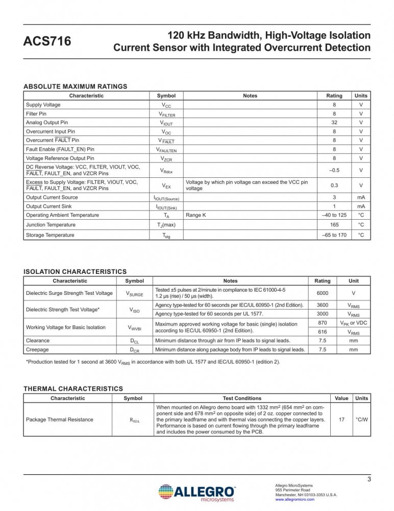 ACS716 datasheet page 3