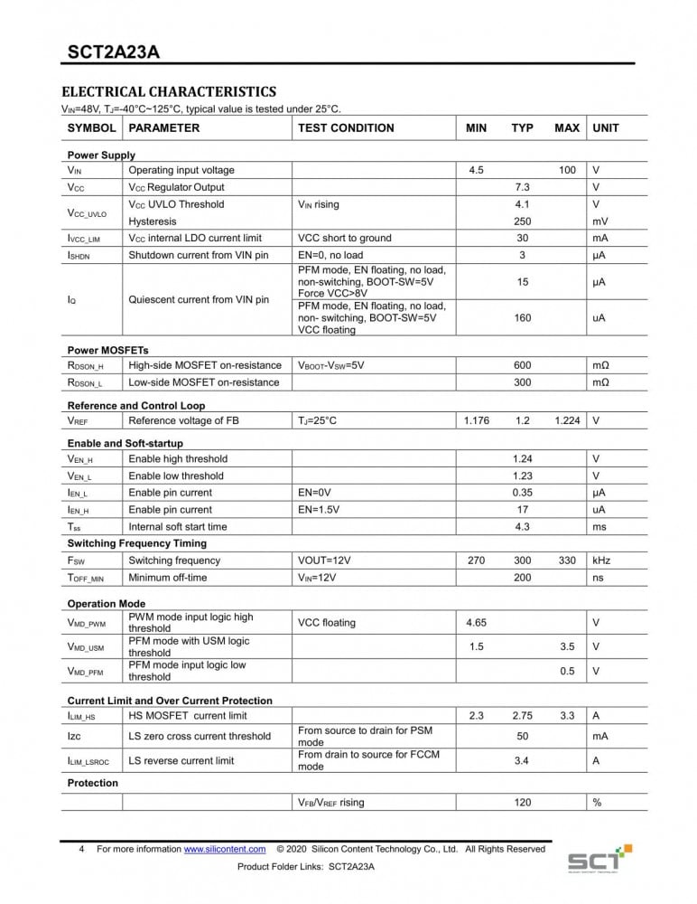 SCT2A23A datasheet page 4