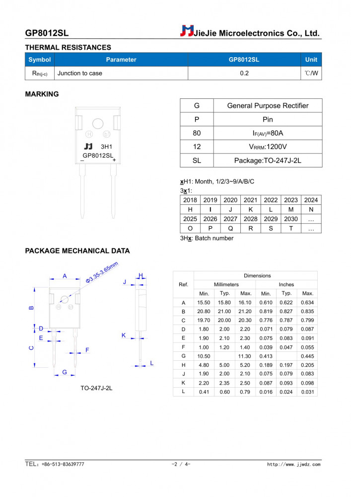 GP8012SL datasheet page 2