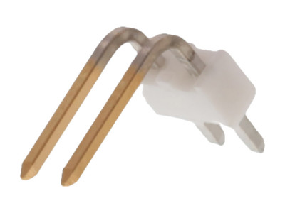 KK 254 Wire-to-Board Header, Single Row, Right-Angle, 2 Circuits, PA Polyamide Nylon, Gold (Au) Plating for sale