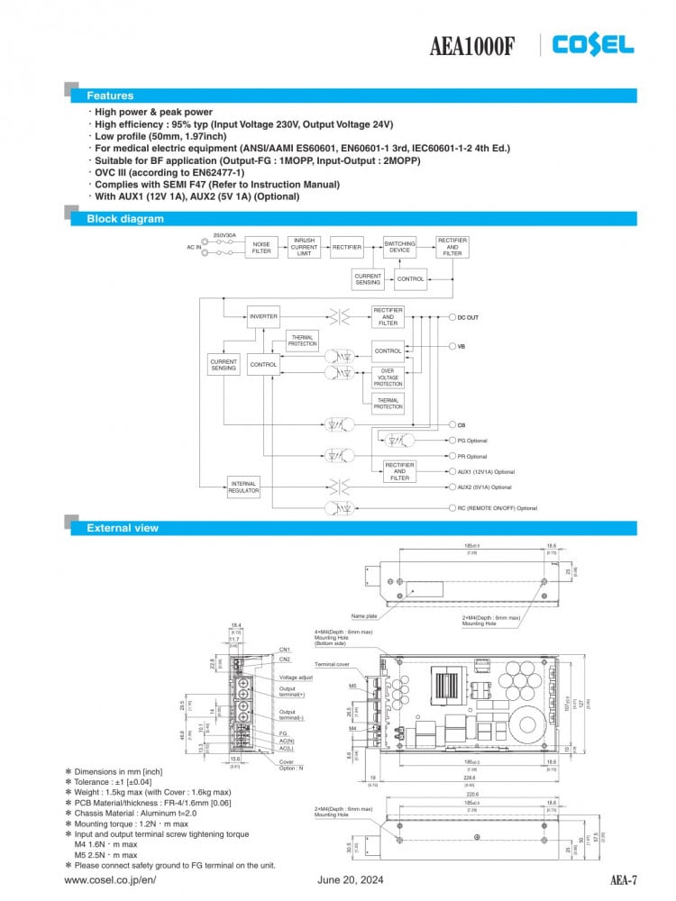 AEA600F-24-N datasheet page 7