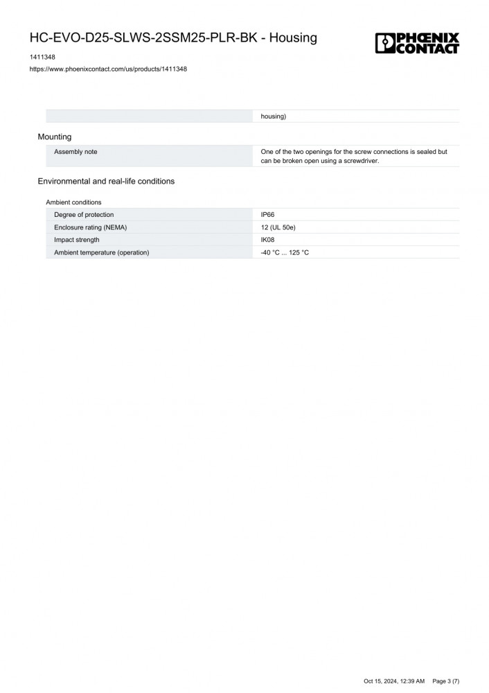 Phoenix Contact 1411348 product documentation page 3