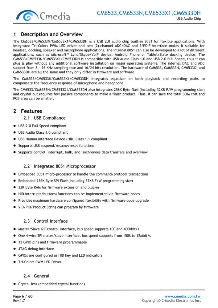 CM6533N datasheet page 6