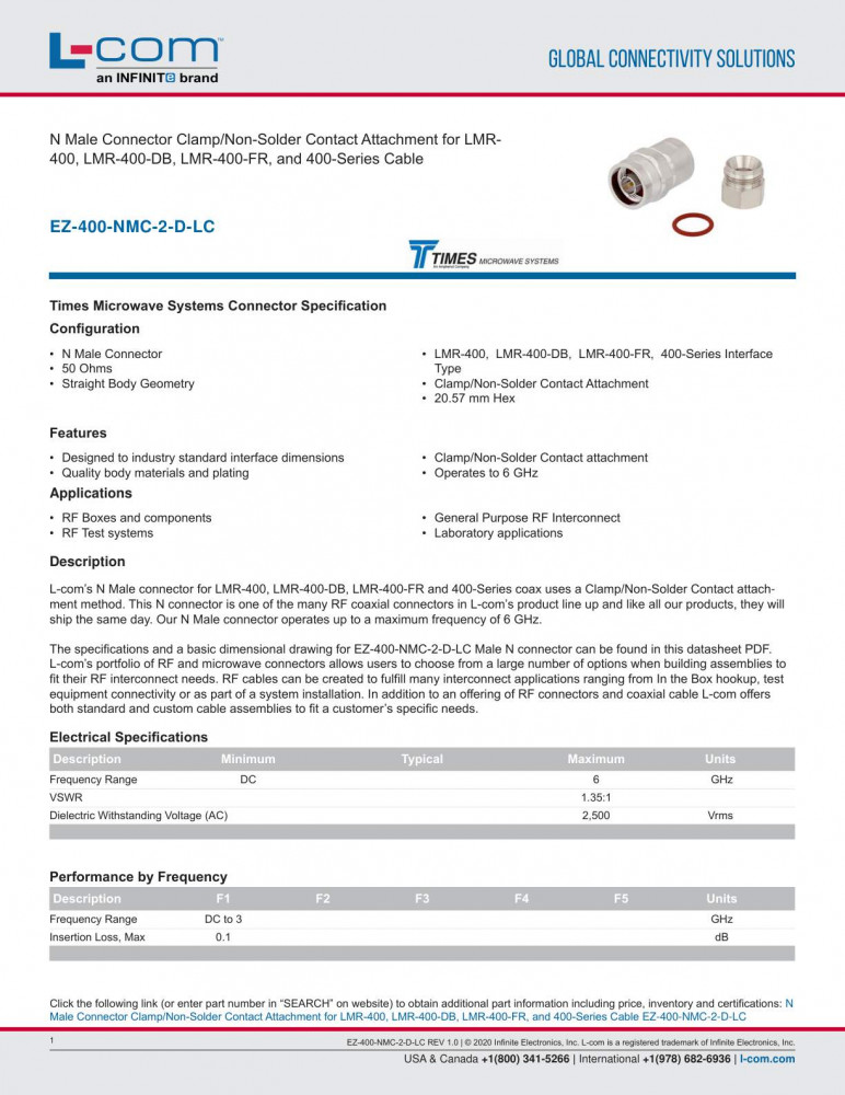 EZ-400-NMC-2-D-LC technical document page 1