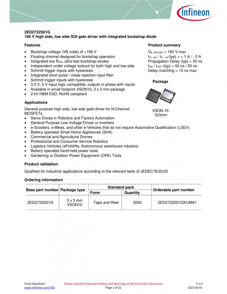2ED2732S01G datasheet page 1