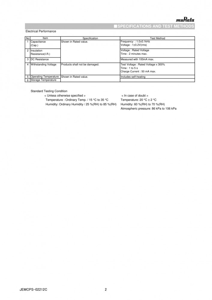 NFM18PS105R0J3D datasheet page 2