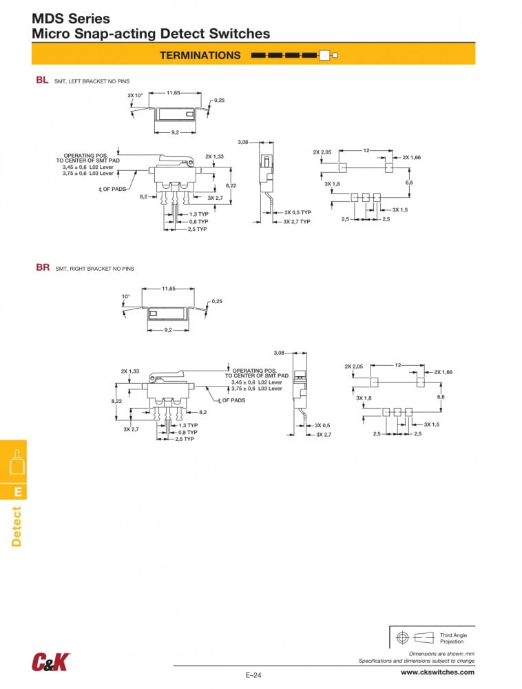C&K MDS series datasheet page 5