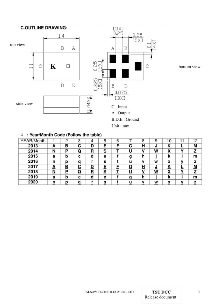 TA0757A datasheet page 3