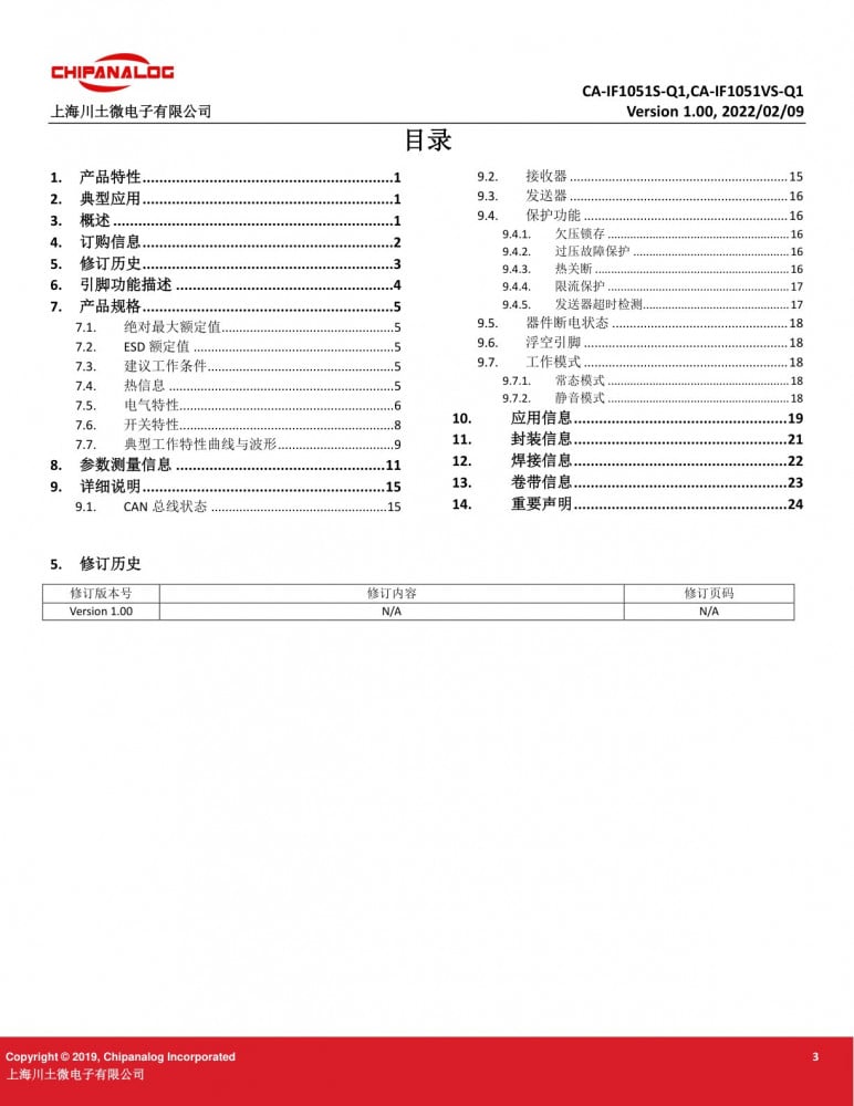 CA-IF1051S-Q1 datasheet page 3