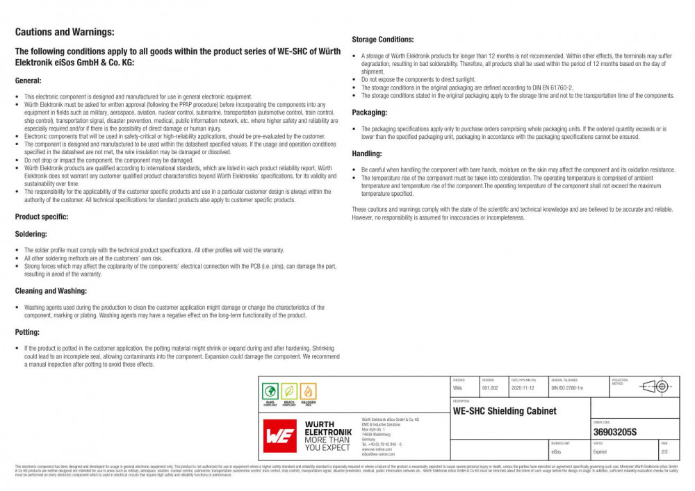 36903205S product drawing, page 2