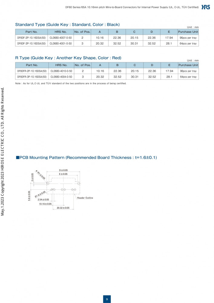 HRS DF60 datasheet page 9