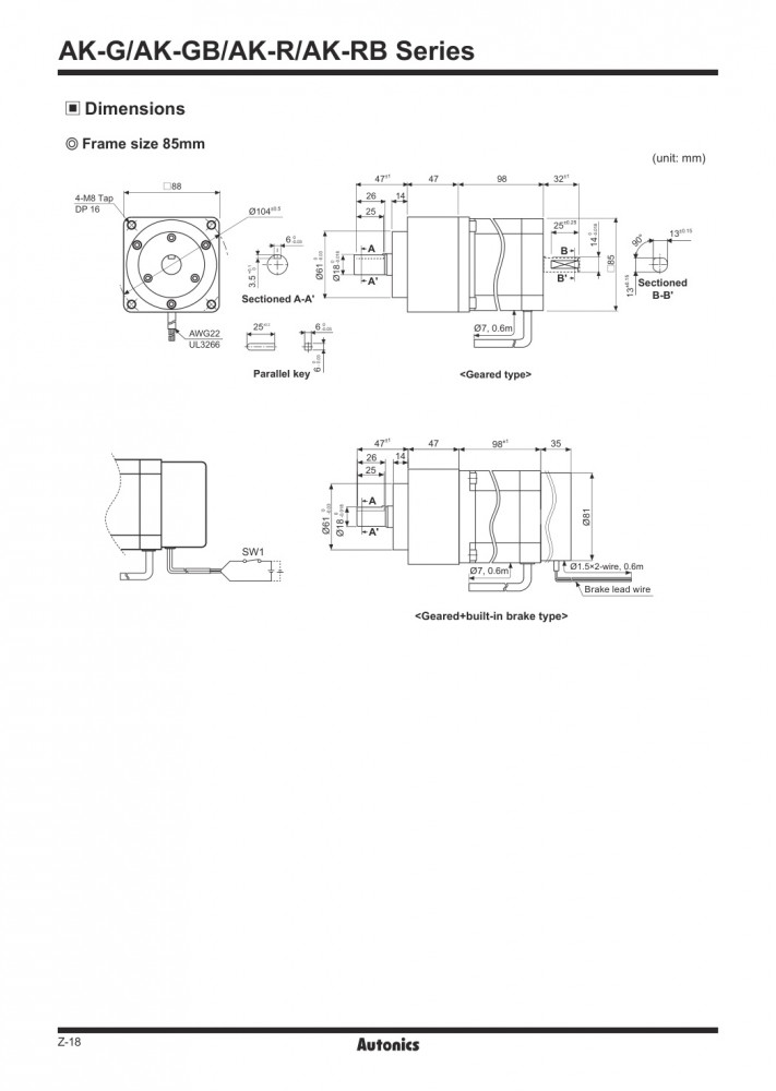 AK-RB Series technical document, page 3