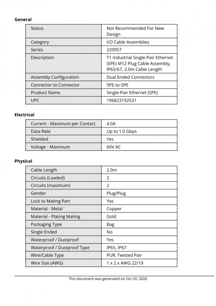 MOLEX 2209570118 product drawing, page 2