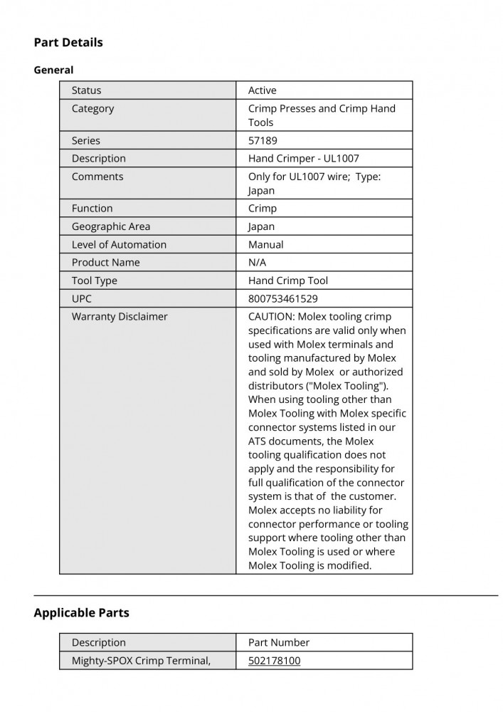 Tooling documentation page 2