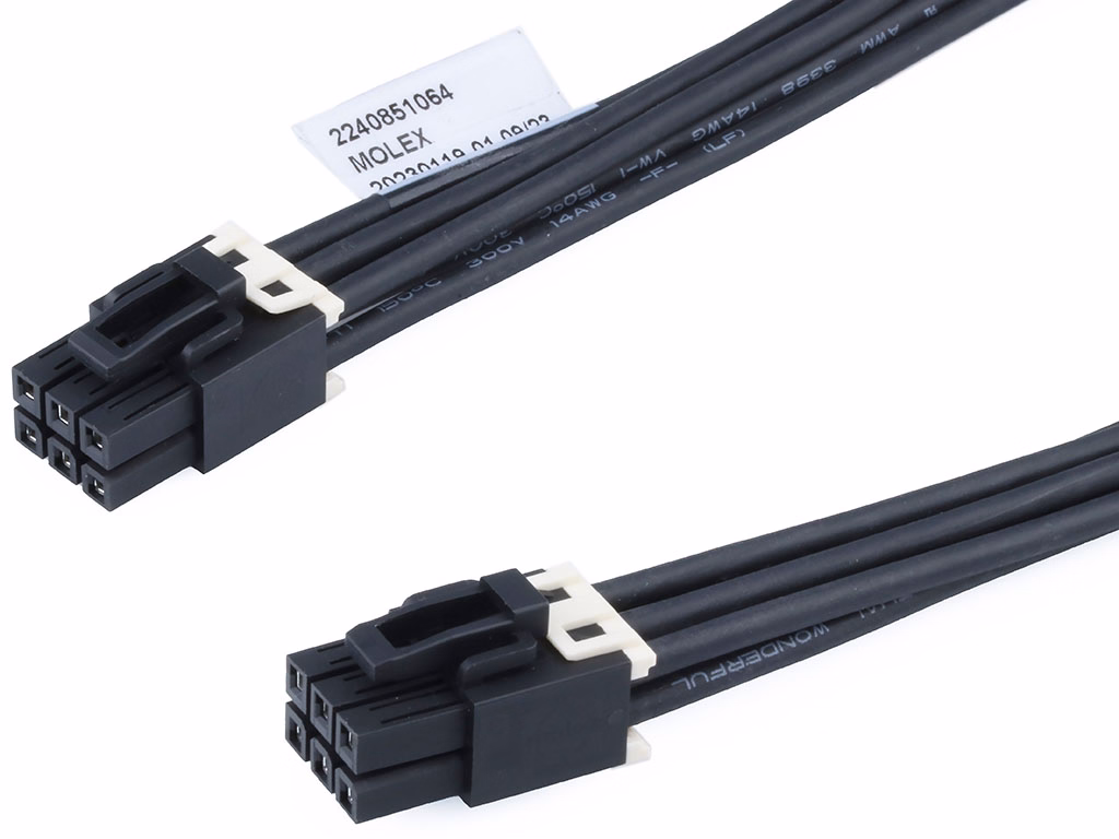 SW1-to-Battery Cable Lug Off-the-Shelf (OTS) Cable Assembly, 6.00mm Diameter, Female, 1000.00mm Length, 2 AWG, Black