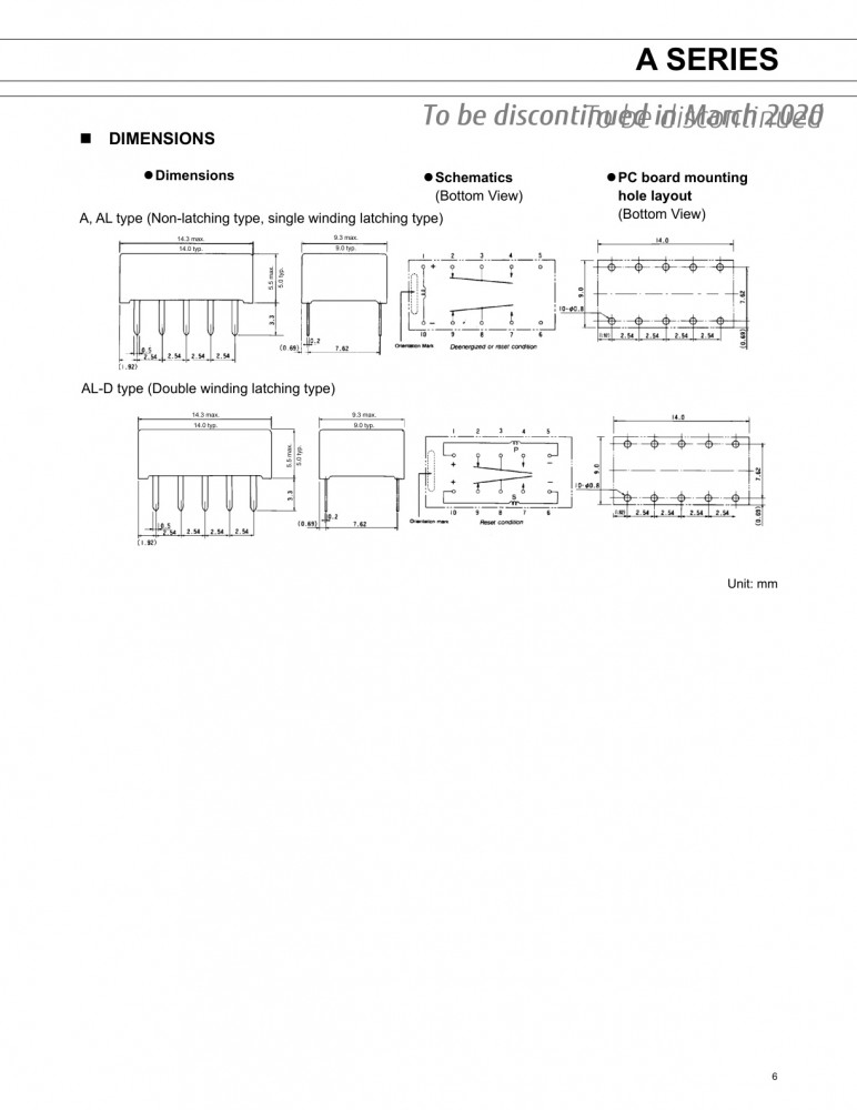 FUJITSU A Series relay datasheet page 6