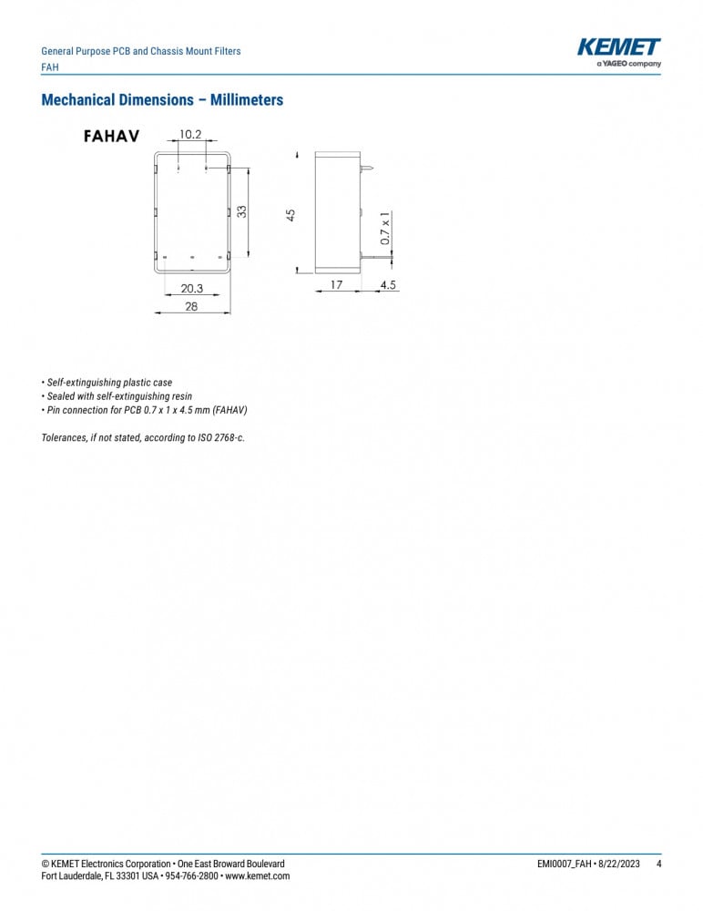 FAHAV series datasheet page 4