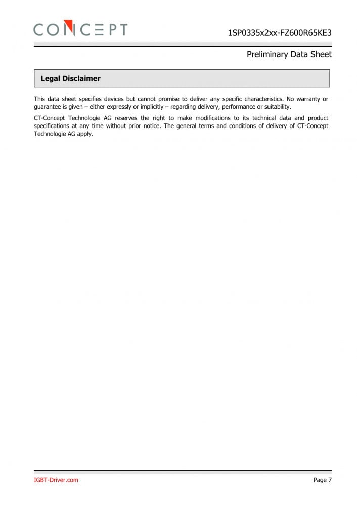 1SP0335V2M1-FZ600R65KE3 datasheet page 7
